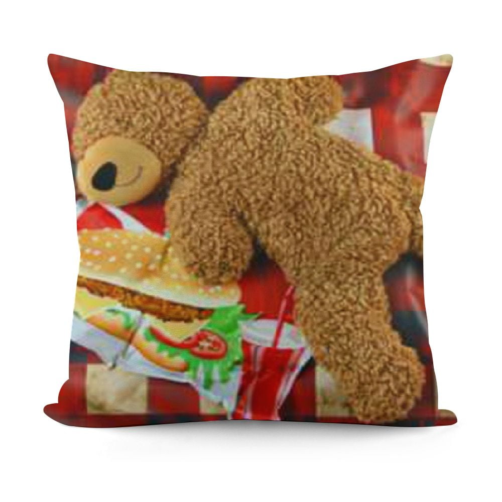 Animal Theme Dino Chicken Nuggets Square Pillow,DinoSnuggle Plush ...