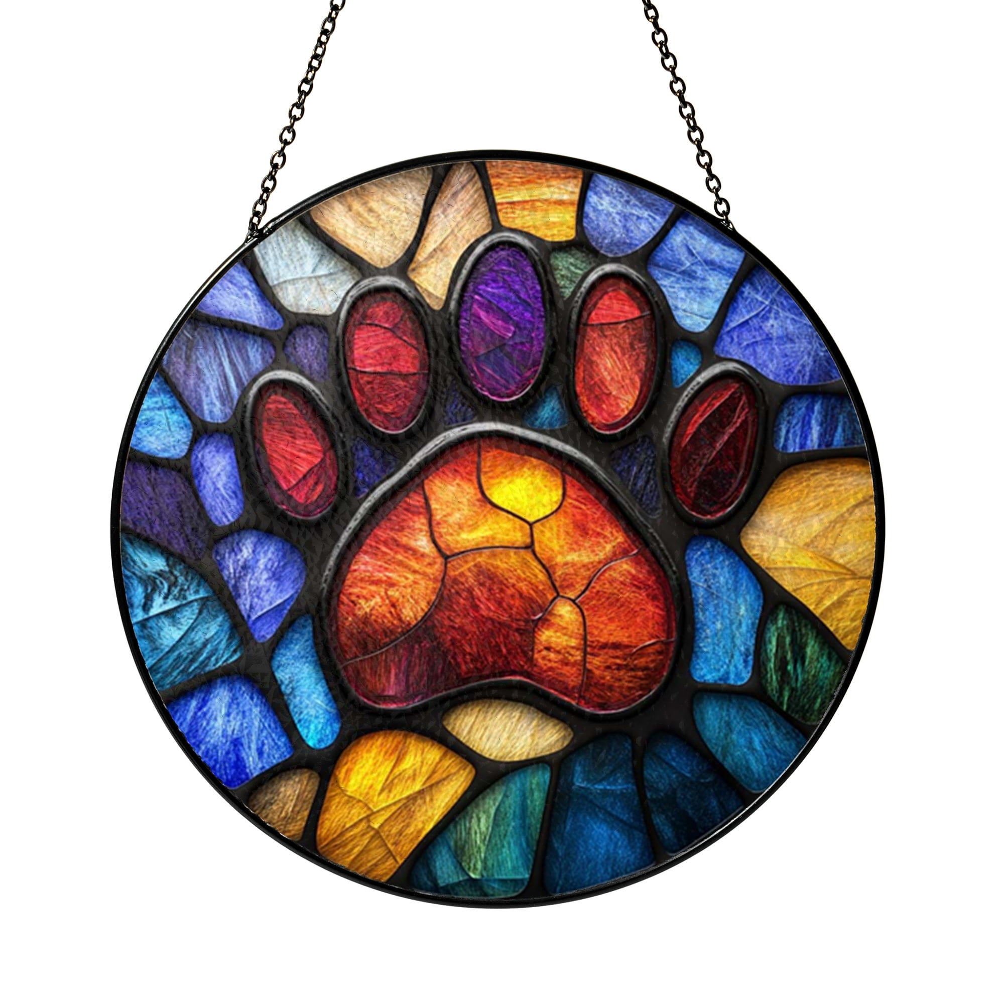Animal Theme Glass Window Decor, Pet Inspired Suncatcher Hanging Art ...