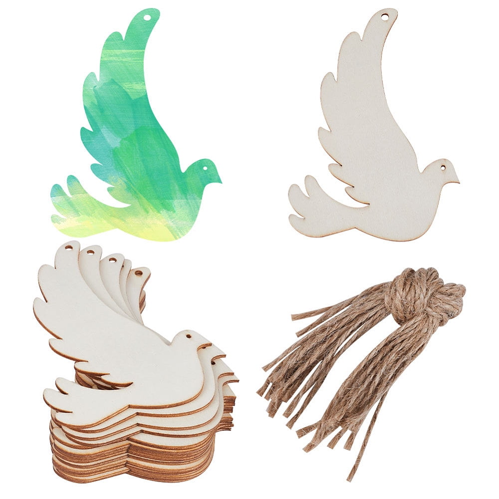 Animal Theme Unfinished Blank Wooden Pendants Set for Painting Arts ...
