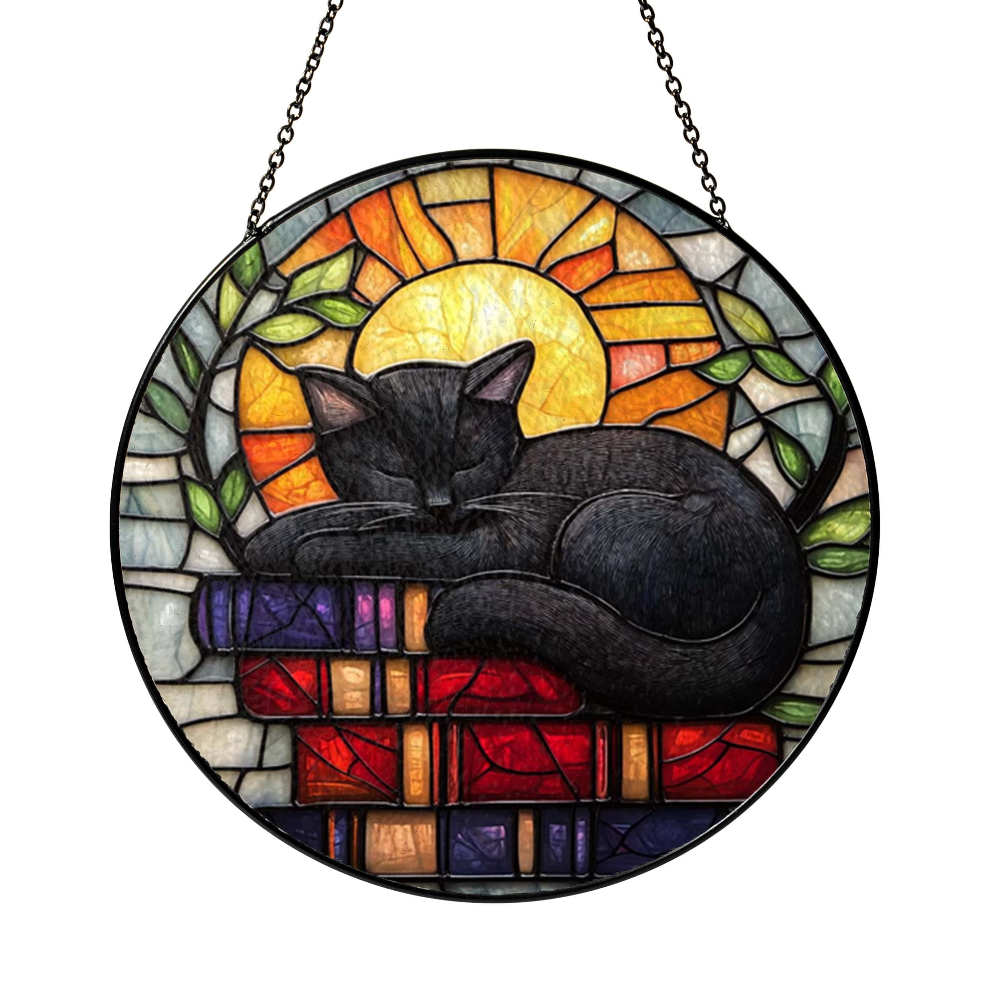 Animal Theme Window Art – Black Cat Glass Design - Walmart.com