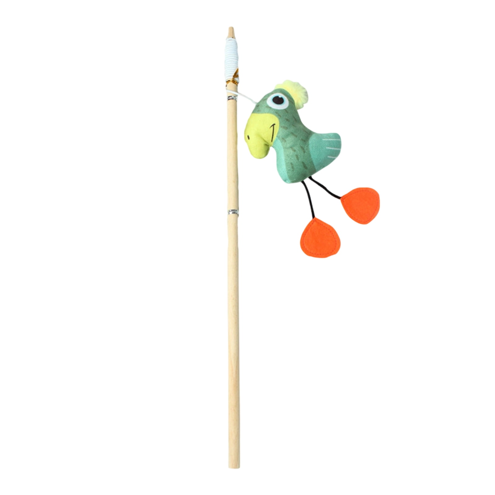 Animal Themed Cat Wand with Chewable Tips, Durable Teaser with ...