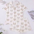 Animal Themed Pajamas Set Short Sleeve Button Down Sleepwear Pjs Sets ...
