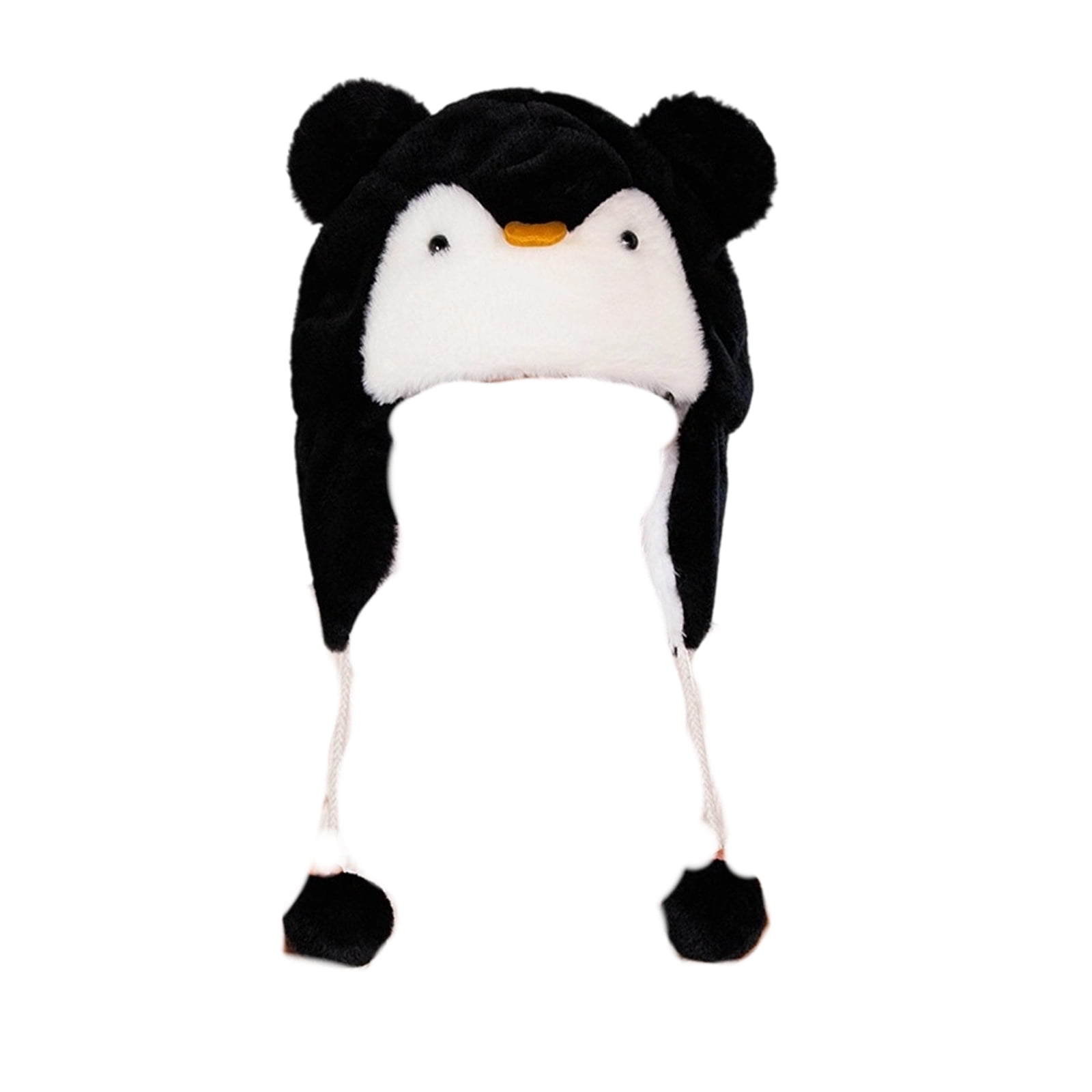 Animal Themed Plush Earflap Hat With Thick Fleece Ear Protect Plush Cap ...