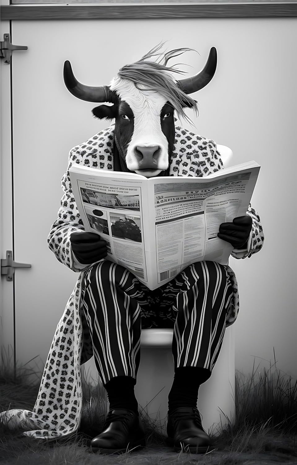 Animal Themed Posters - Black and White Wall Art - Are you pooping ...