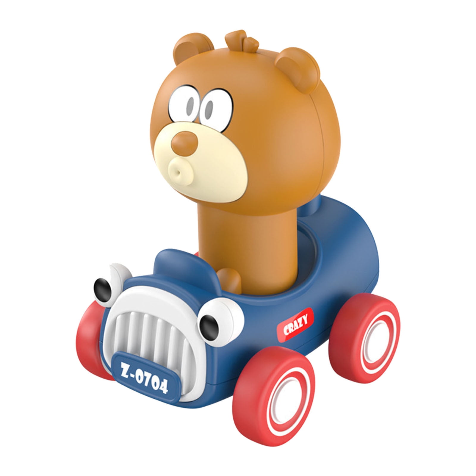 Animal Themed Push and Go Toy Car for Toddlers 1-3 Years Old Baby First ...