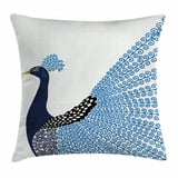 Animal Throw Pillow Cushion Cover, Exotic Wild Magnificent Bird with ...