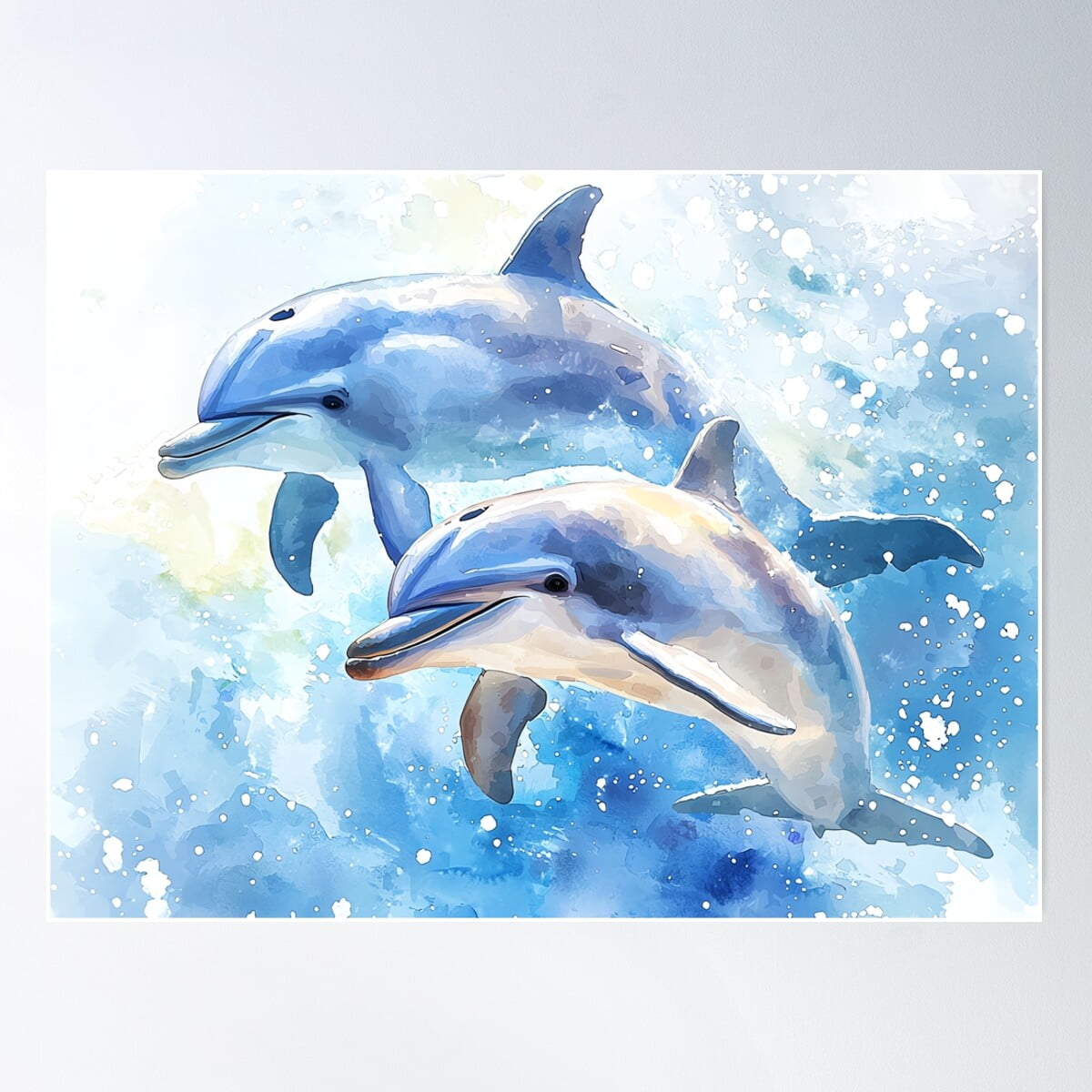 Animal Totem Dolphin Poster Wall Art, Modern Wall Decor For Living Room ...
