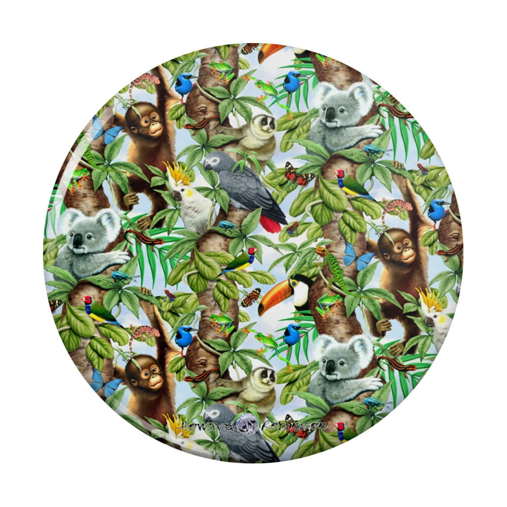 Animal Tree of Life Monkey Koala Toucan Pattern Kitchen Refrigerator ...