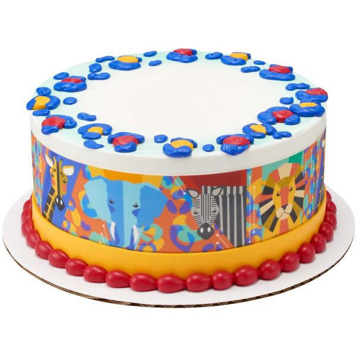 Animal Tribe Edible Cake Topper Image Strips - Walmart.com