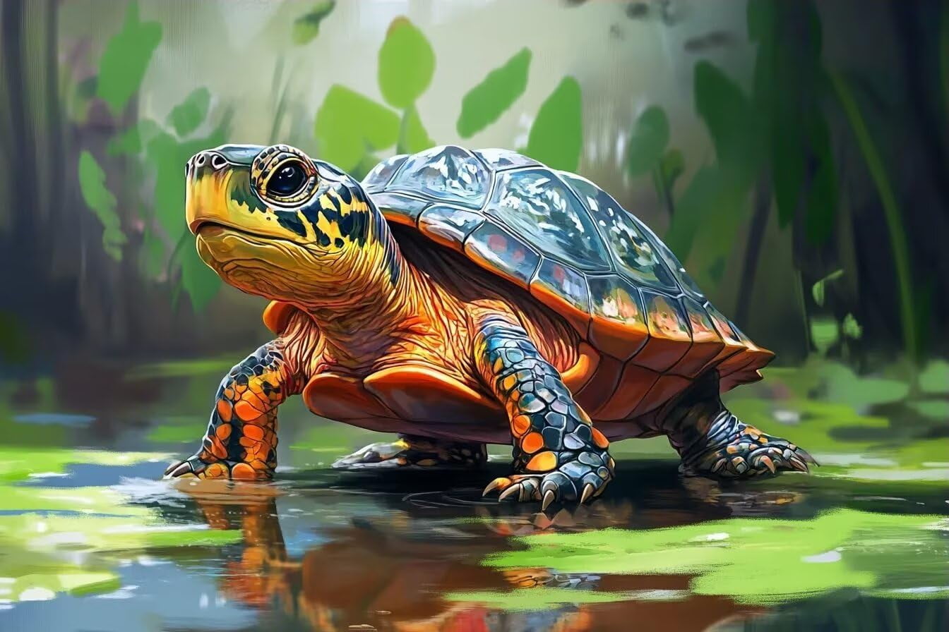 Animal Turtle in The Pond Puzzles for Adults 500 Pieces, Impossible ...
