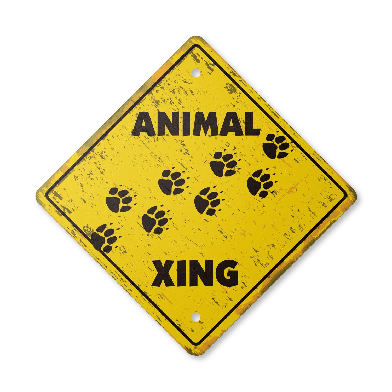 Animal Vintage Crossing Sign Zone Xing | Indoor/Outdoor Plastic | 12 ...