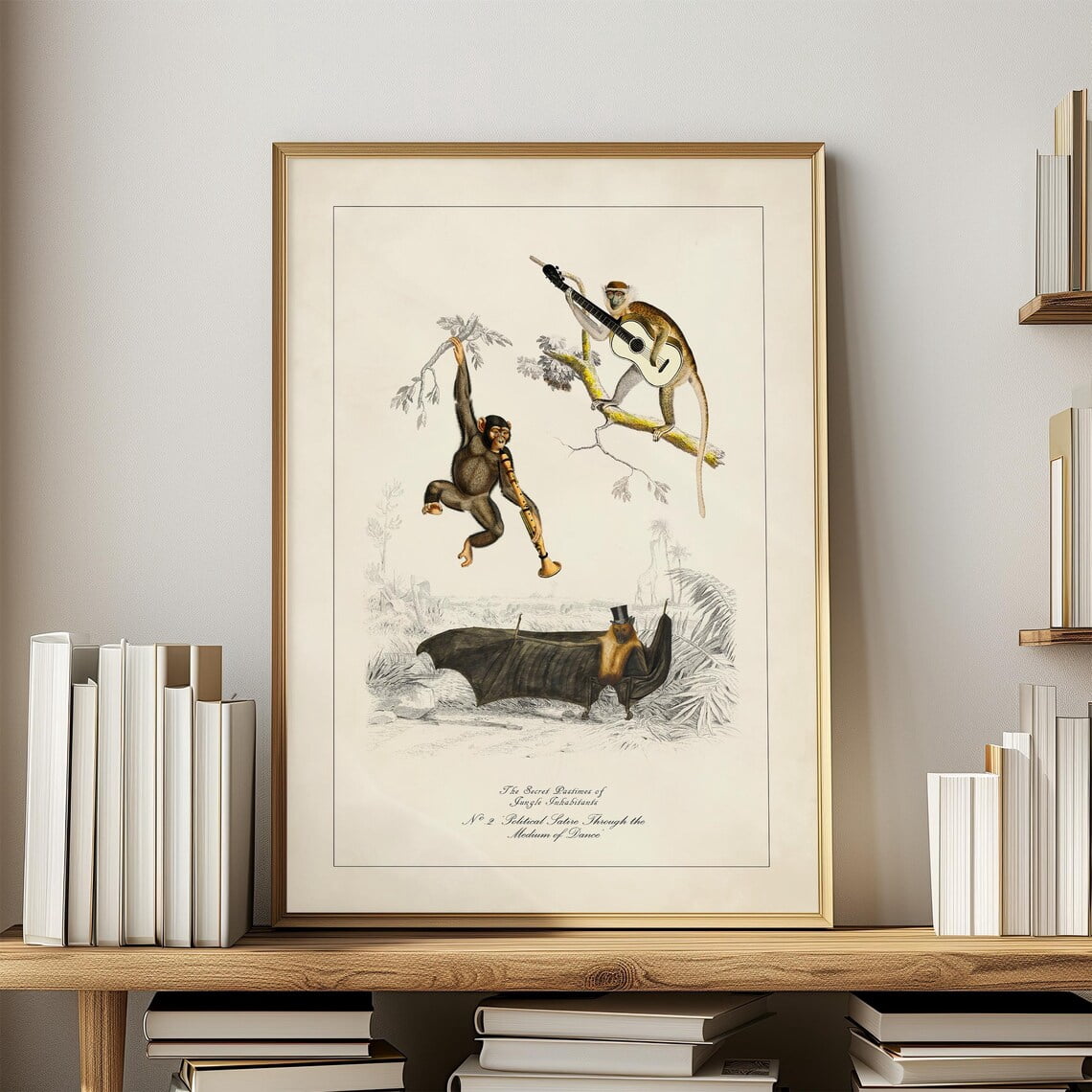 Animal Vintage Natural History Illustration Music Themed Wall Art ...