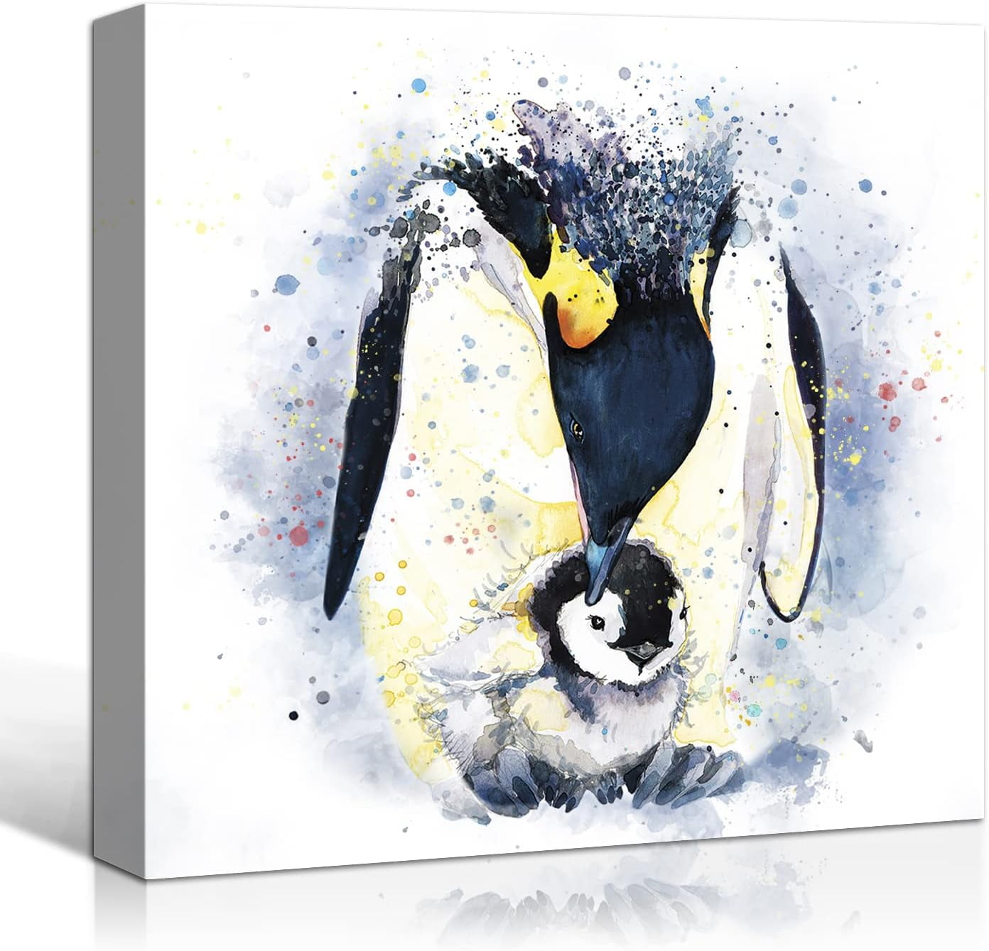 Animal Wall Art Lovely Penguin Canvas Prints Bathroom Decor Adelie ...