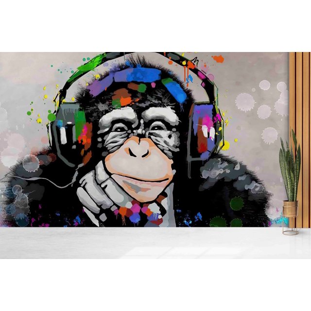 Animal Wall Art, Wallpaper Wall Art, Paper Wall Art Bright Wallpaper ...
