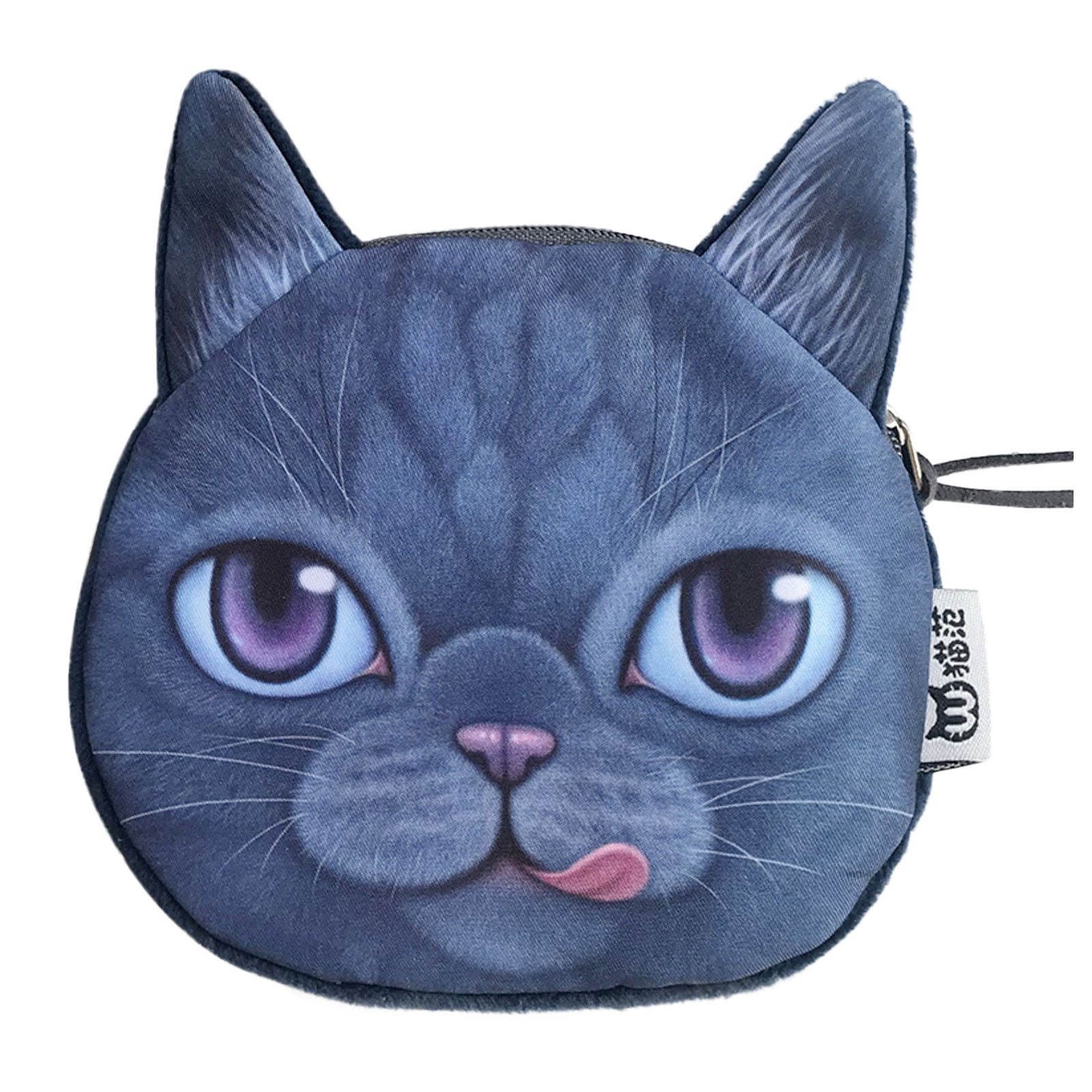 Animal Wallet Purse Cute Cartoon Tiger Cat Zipper Small Money Coin Case ...