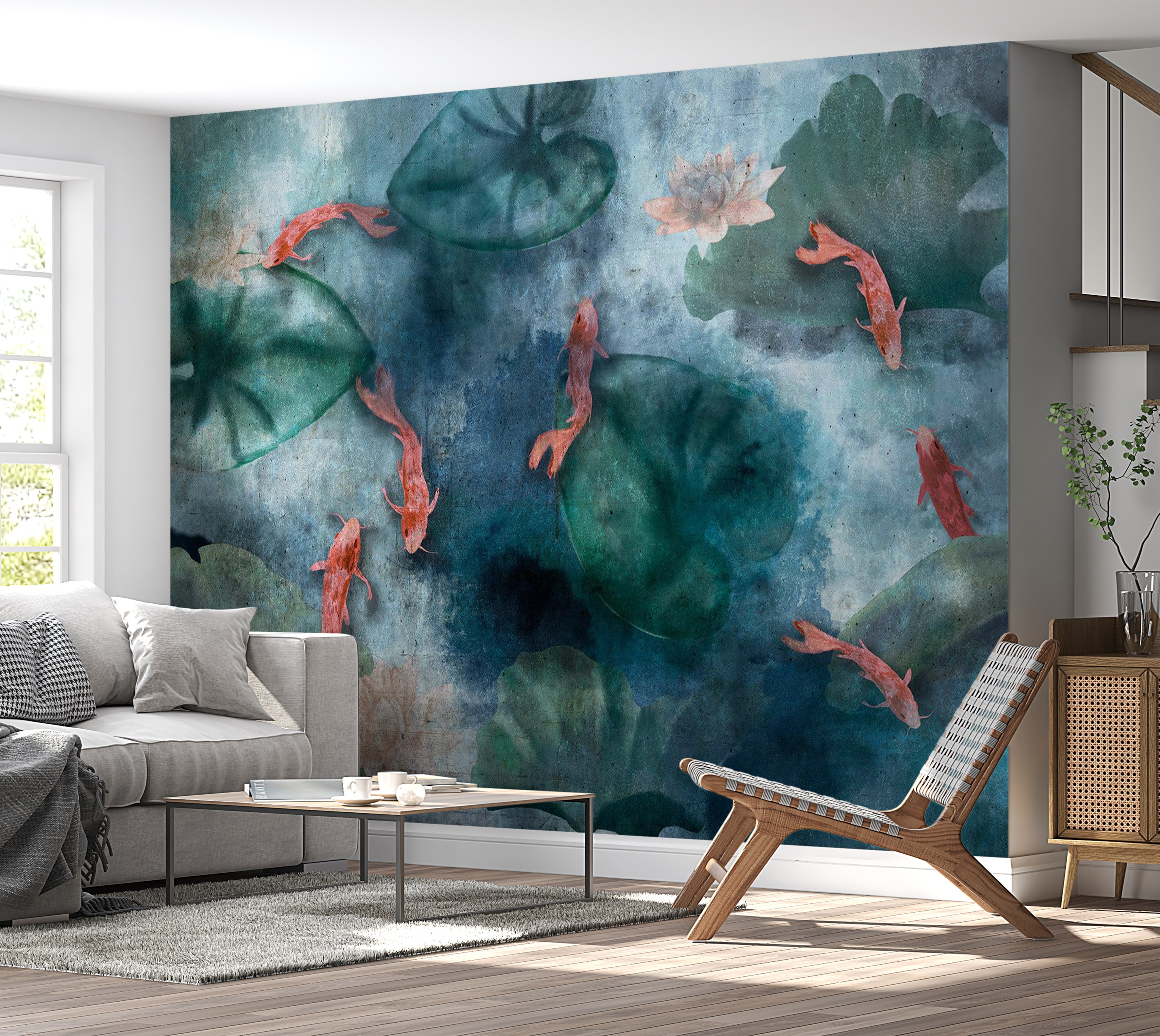 Animal Wallpaper Wall Mural - Fish in a Lake - Walmart.com