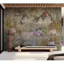 Animal Wallpaper Wall Mural - Cute Puppies - Walmart.com