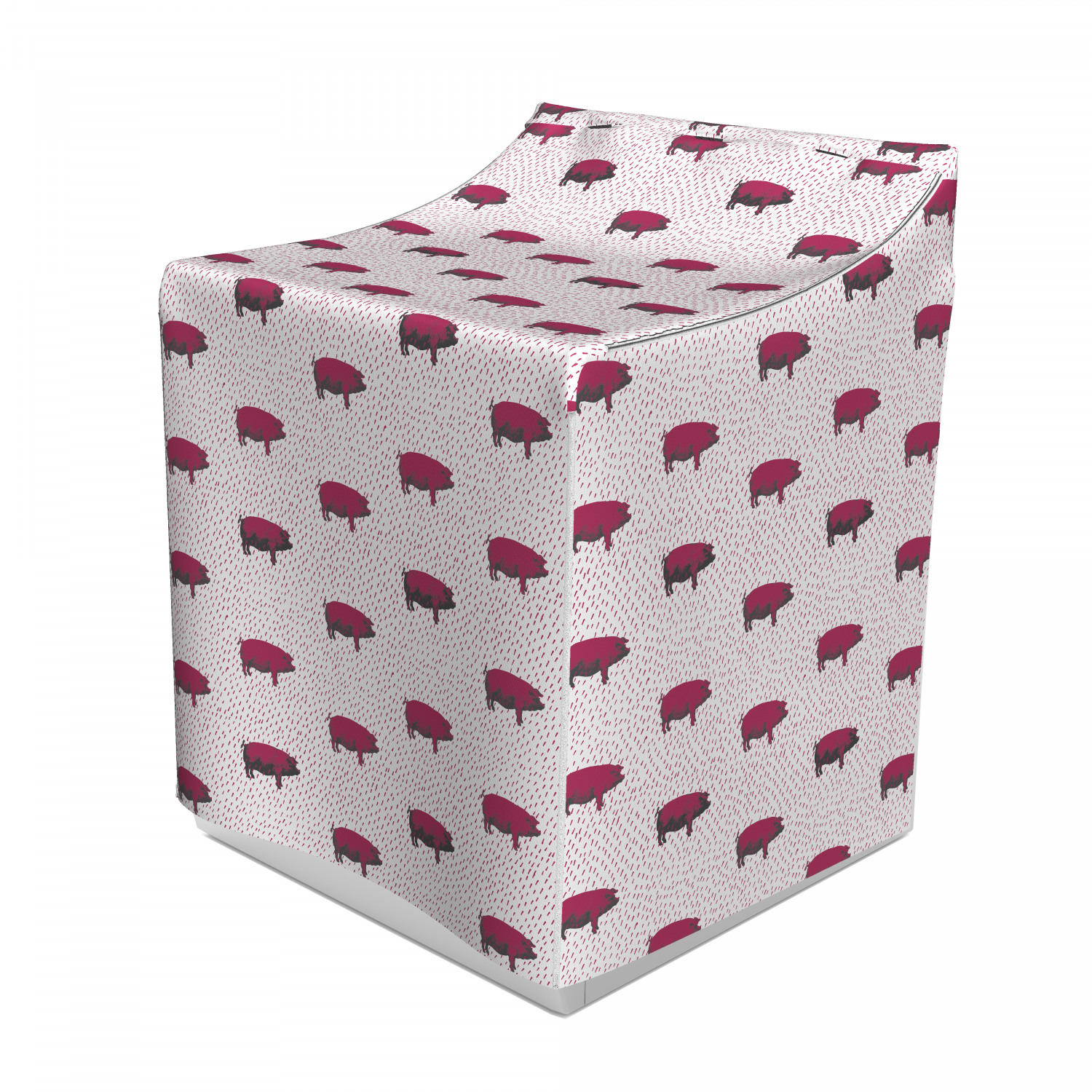 Animal Washer Cover, Modern Pop Art Style Domestic Swine Pig Sketch and ...