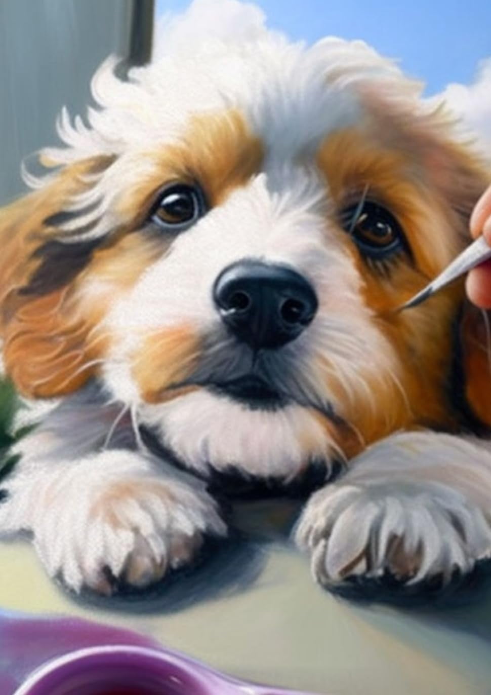 Animal Watercolor Cartoon Puppy Puzzles for Adults 1000 Pieces ...