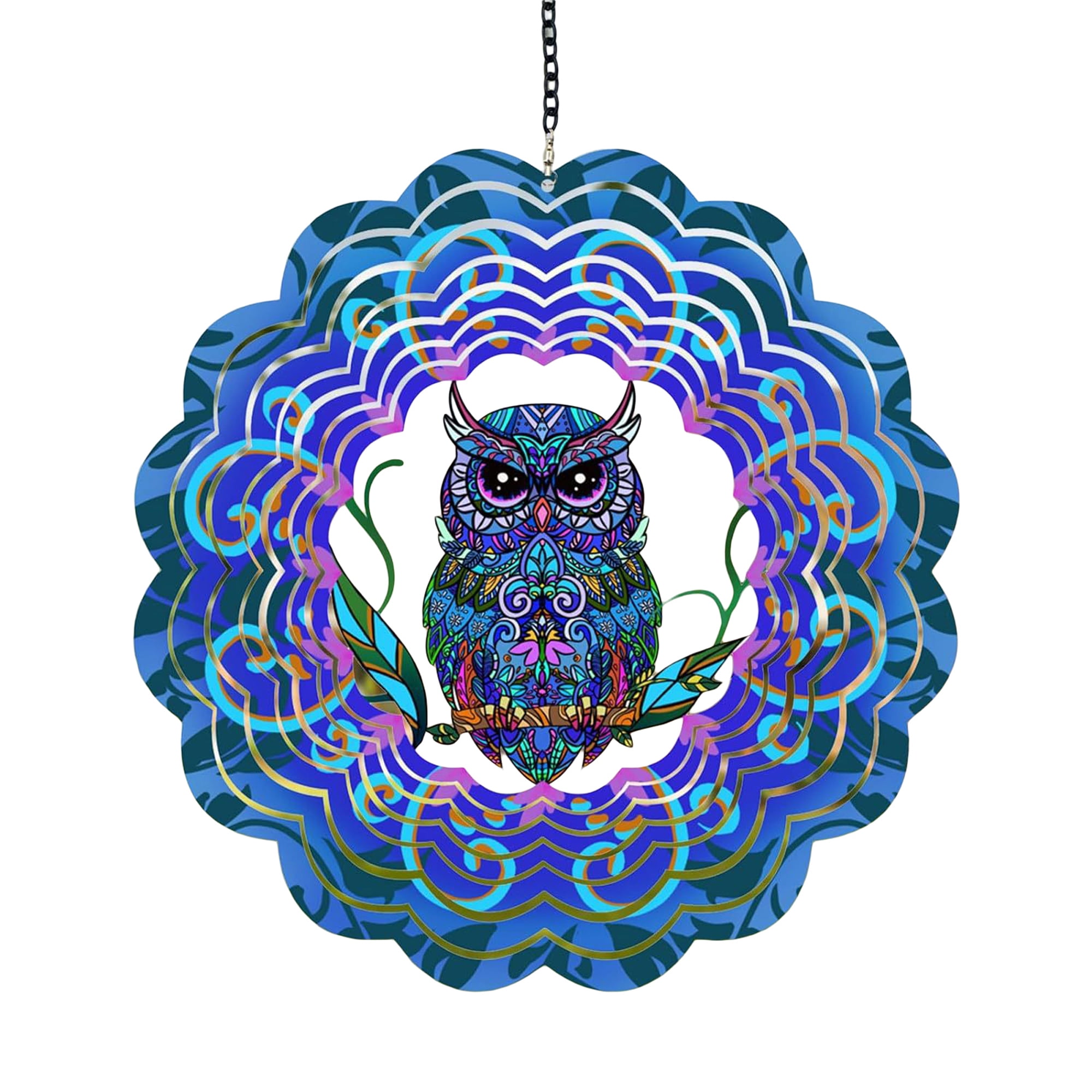 Animal Wind Chimes for Outside Stainless Steel Chimes with 3D Rotating ...