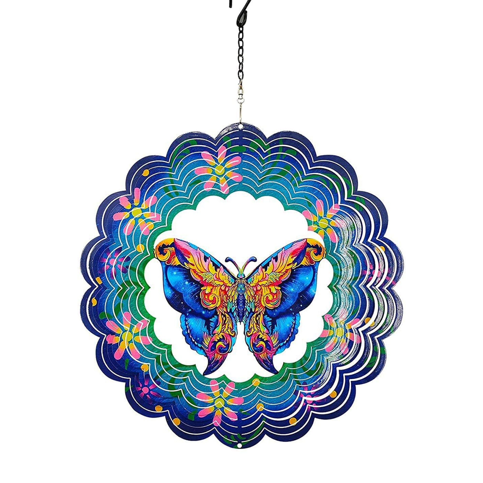 Animal Wind Chimes for Outside Stainless Steel Chimes with 3D Rotating ...