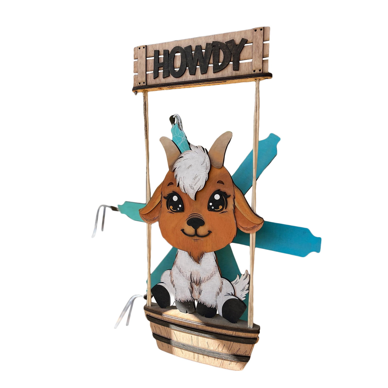 Animal Wind Spinner for Outdoors - Cute Wooden Windmill Garden Decor ...