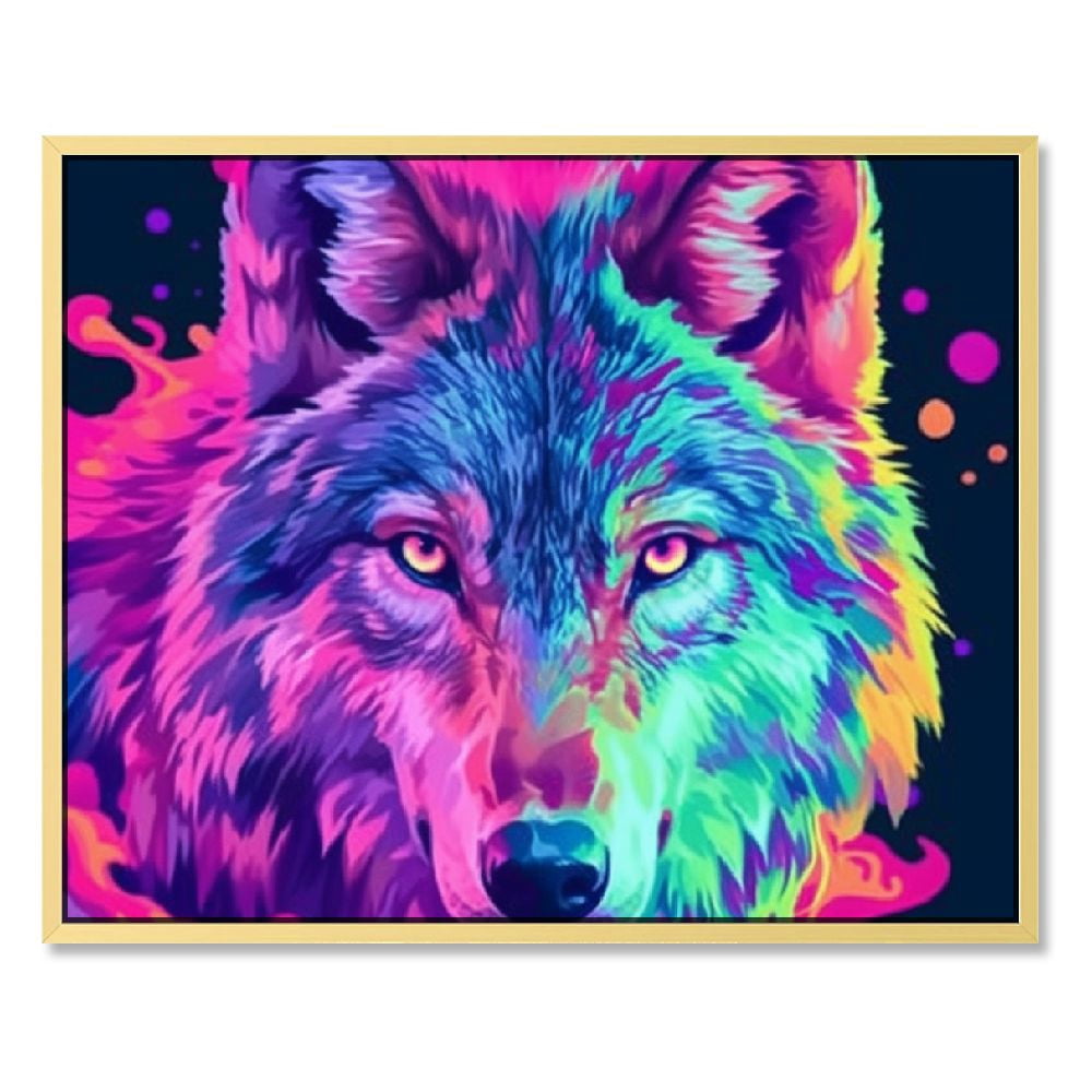Animal Wolf Posters Canvas Wall Art Cool Colorful Decor Wall Painting ...