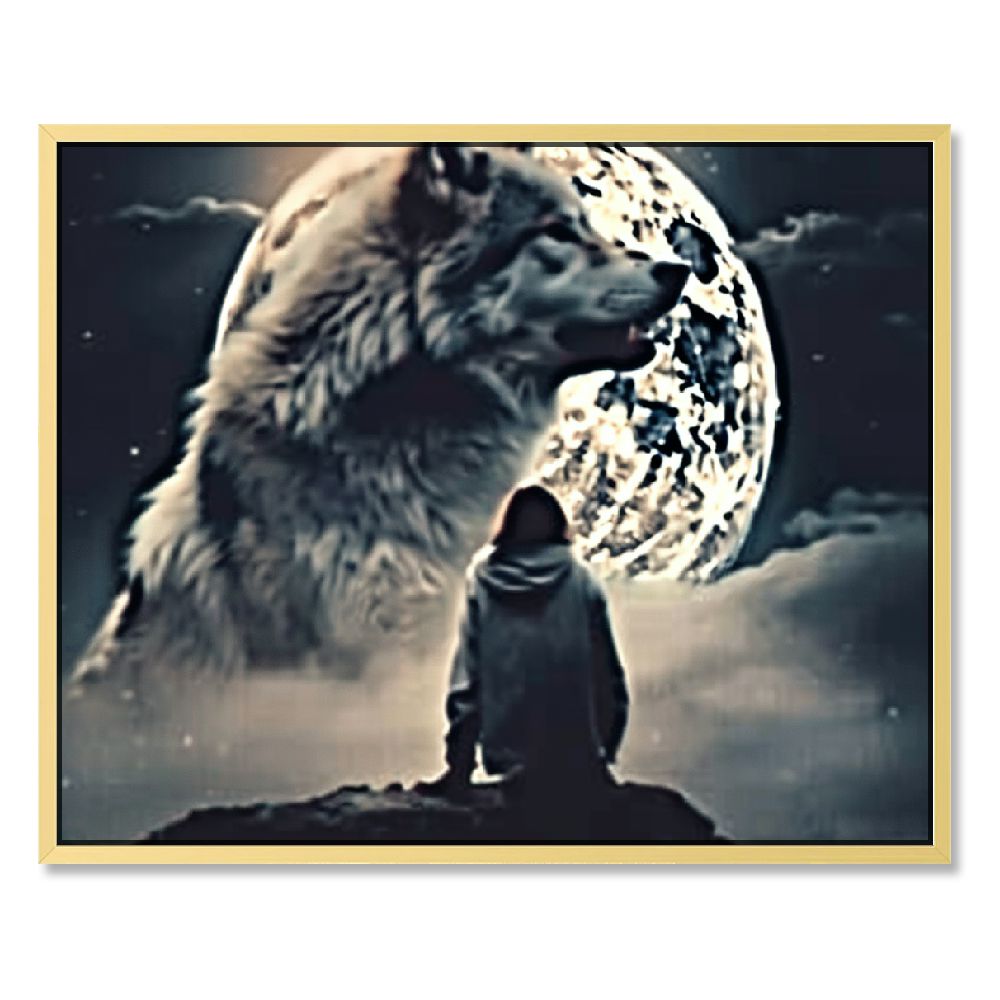 Animal Wolf Roar Powerful Art Light Poster Canvas Wall Art Posters ...
