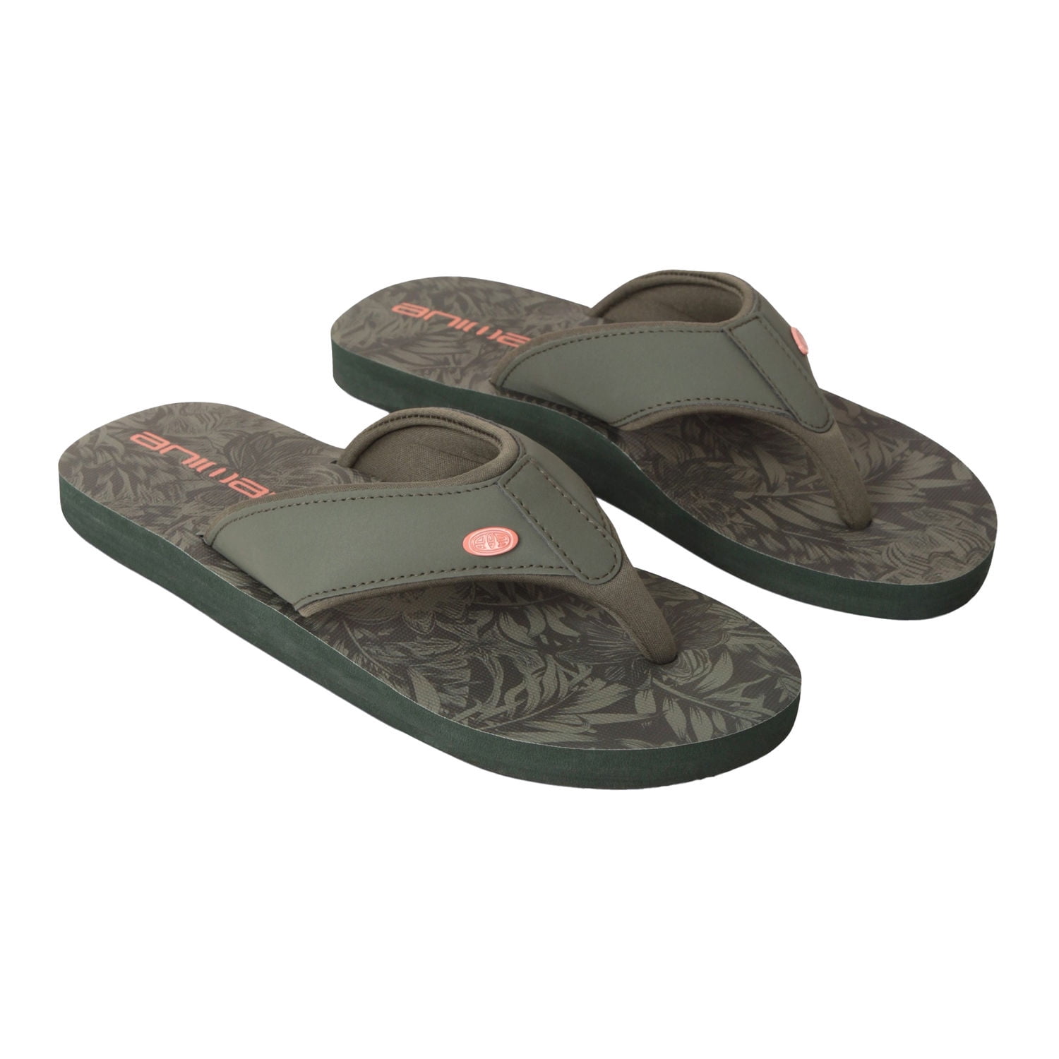Animal Womens Swish Leaf Print Recycled Flip Flops - Walmart.com