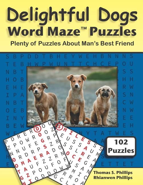 Animal Word Maze Puzzle Book Delightful Dogs Word Maze Puzzles: Plenty ...