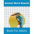 Animal Word Search Book For Adults: Large Print Wild life Puzzle Book ...