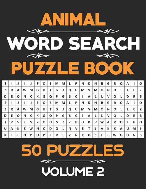 Animal Word Search Puzzle Book: 50 Word Search Activity Puzzle Games ...