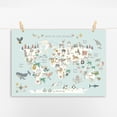 Animal World Map, Childrens Map Print, Unframed Paper Poster 8x10in ...