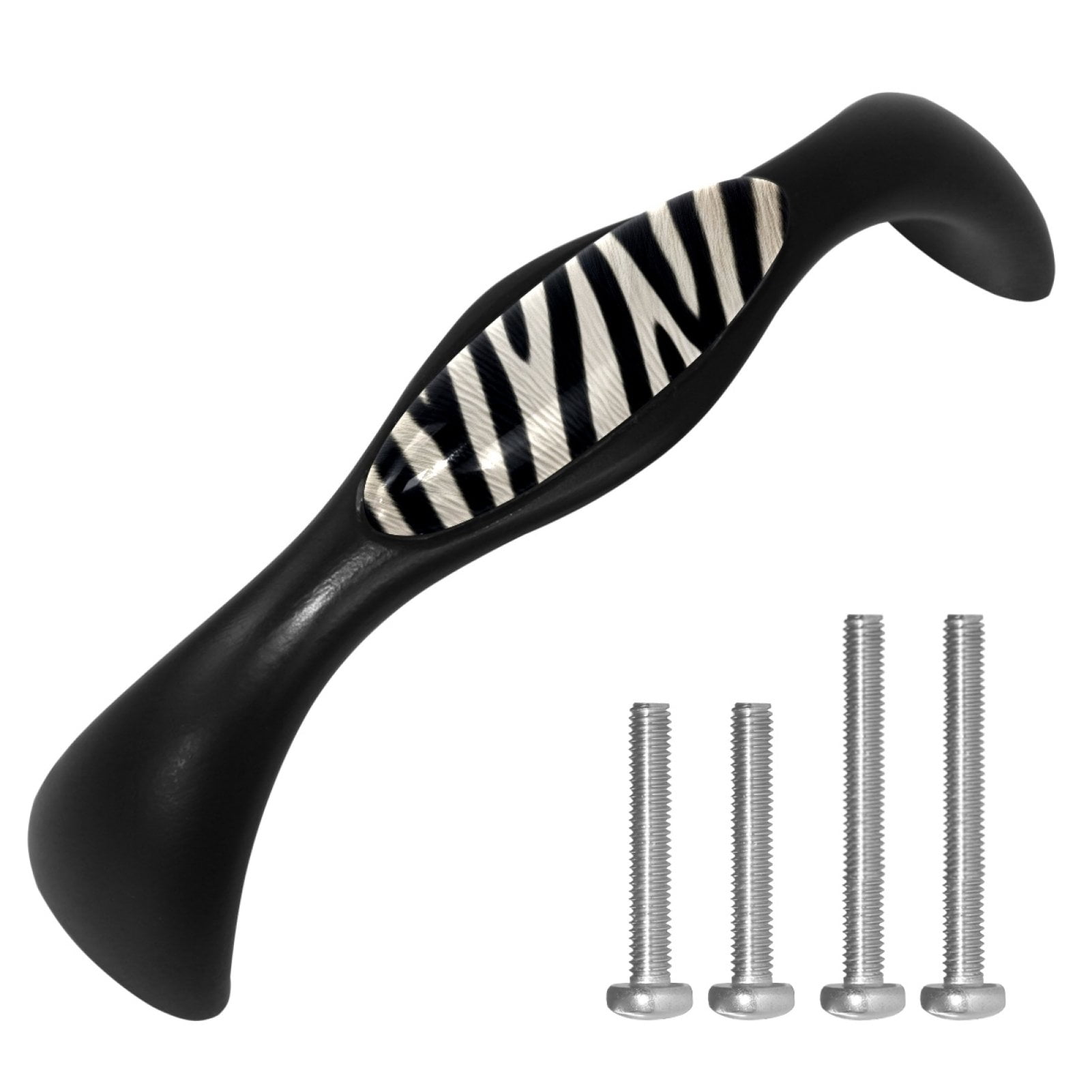 Animal Zebra Print Kitchen Cabinet Pull Knobs Drawer Hardware Handles ...
