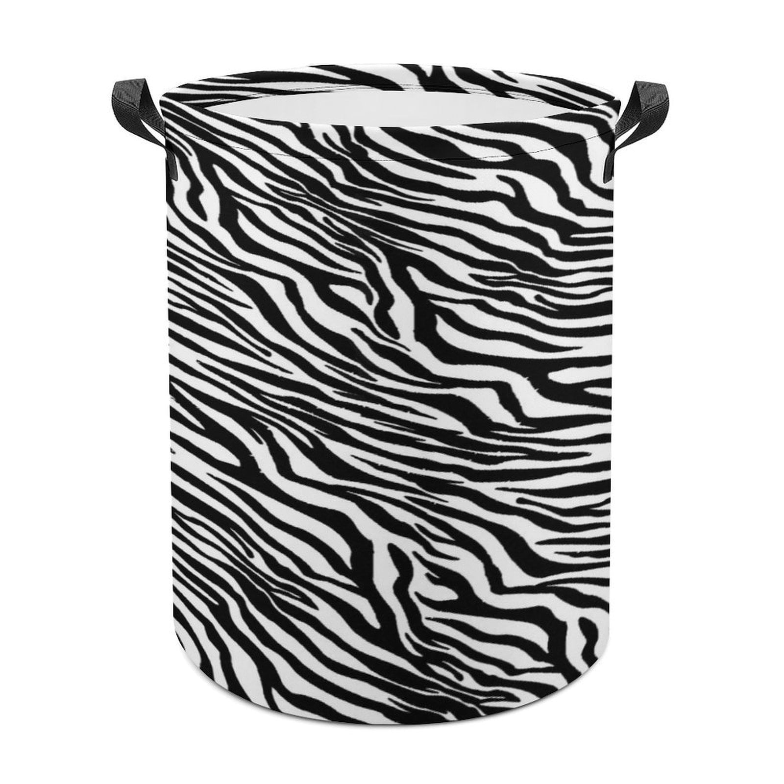 Animal Zebra Print Laundry Basket for Dirty Clothes Storage Hamper Home ...