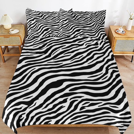 Animal Zebra Print Quilt Cover 3pcs Set Home Textiles Duvet Cover Set ...