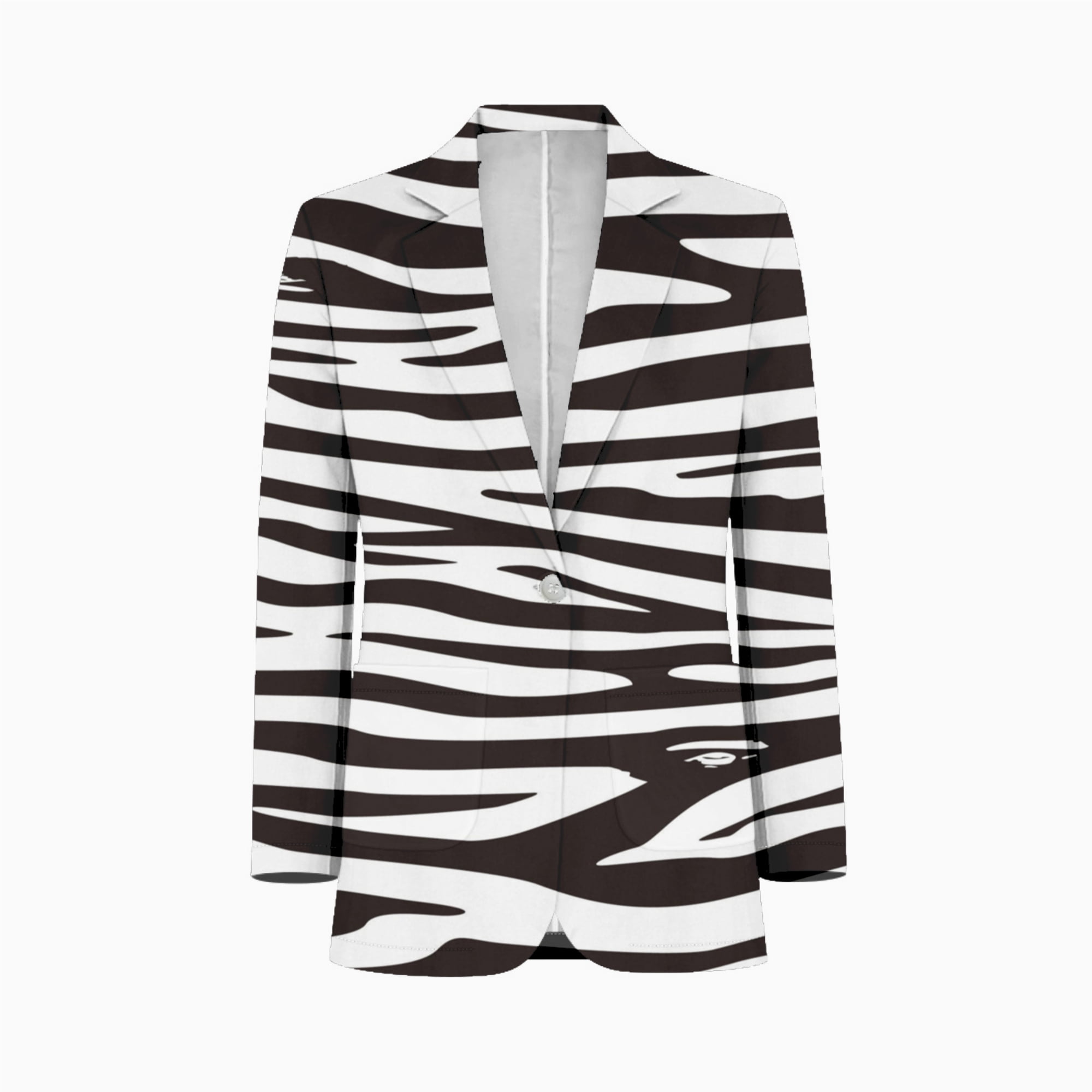 Animal black and white zebra pattern Customized Men's Suits full man ...