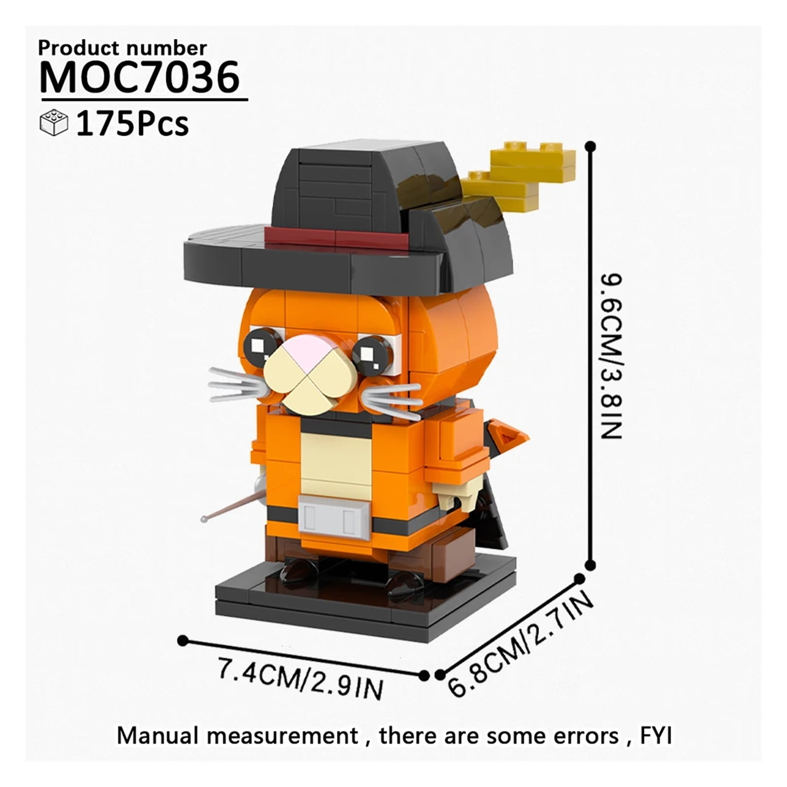 Animal bricks, deer, cat, dog, red panda bricks, farm-compatible ...