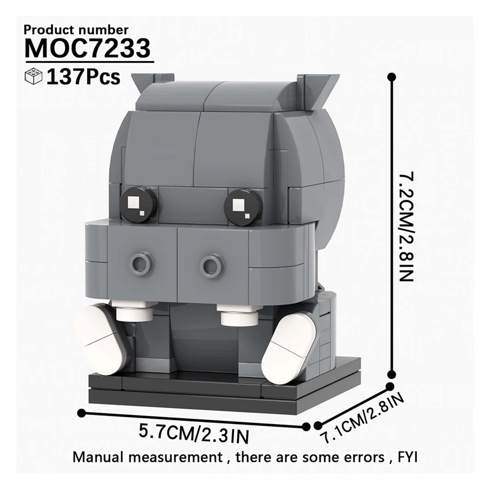 Animal bricks, deer, cat, dog, red panda bricks, farm-compatible ...