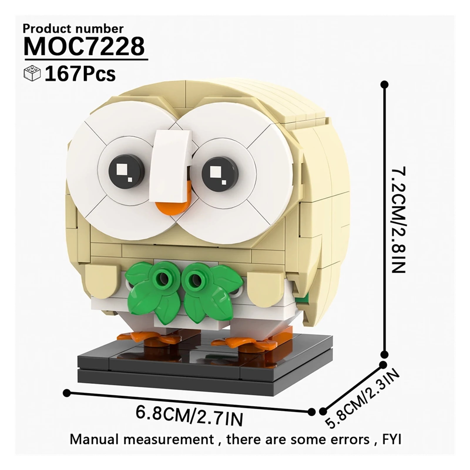 Animal bricks, deer, cat, dog, red panda bricks, farm-compatible ...