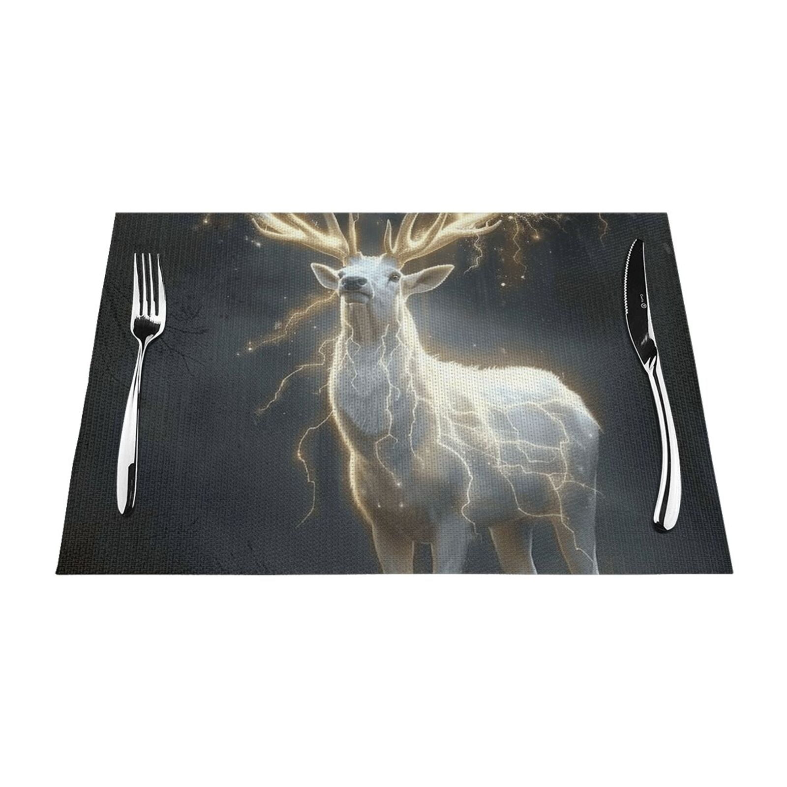 Animal close-up Table mat can be wiped, dinner mat set, felt can be ...