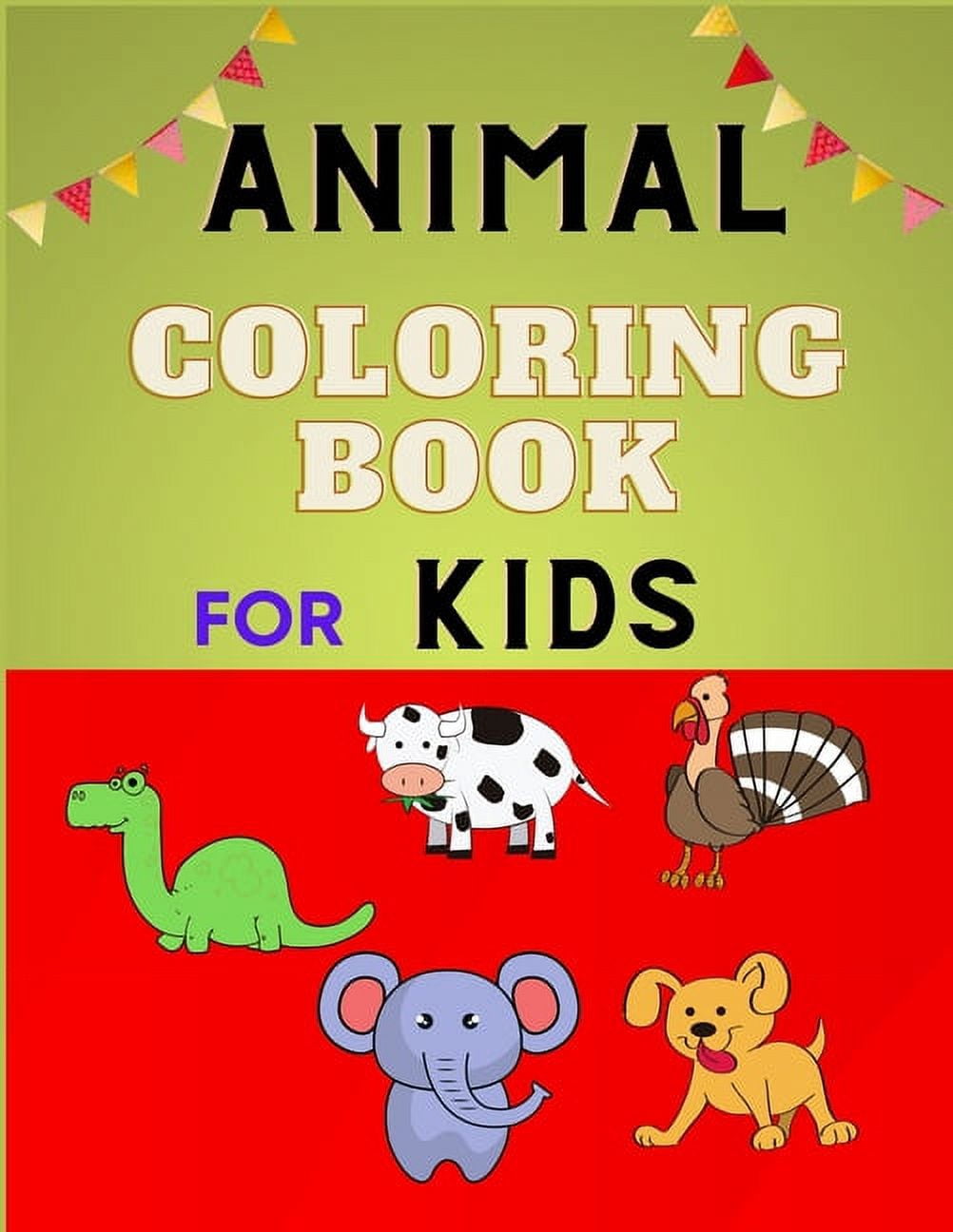 Animal coloring book for kids : Easy Educational Coloring Pages for ...