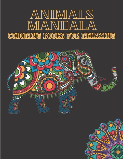 Animal mandala coloring books for relaxing: A coloring book with Lions ...
