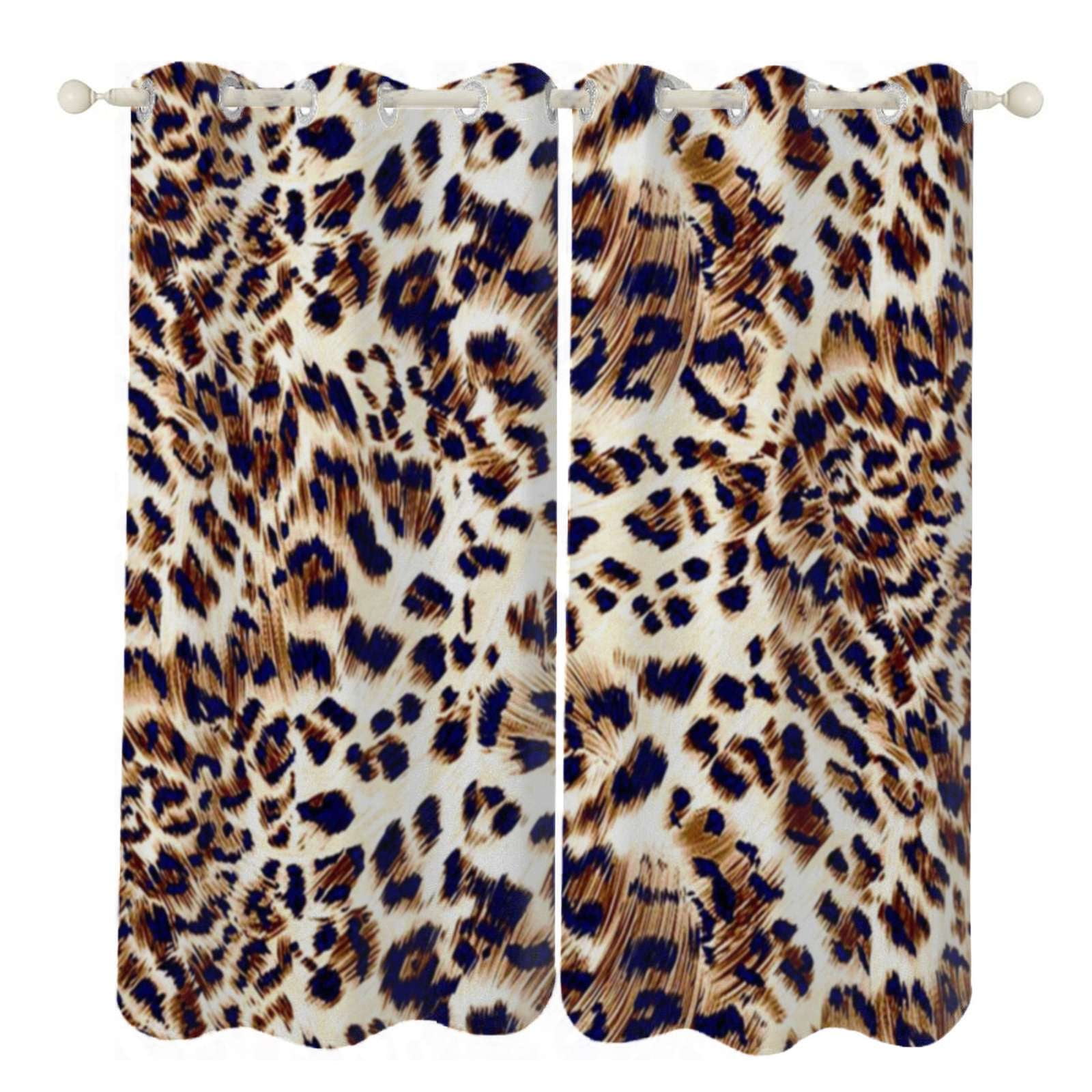 Animal print, leopard texture Sunshade Curtains Home Bedroom Living ...