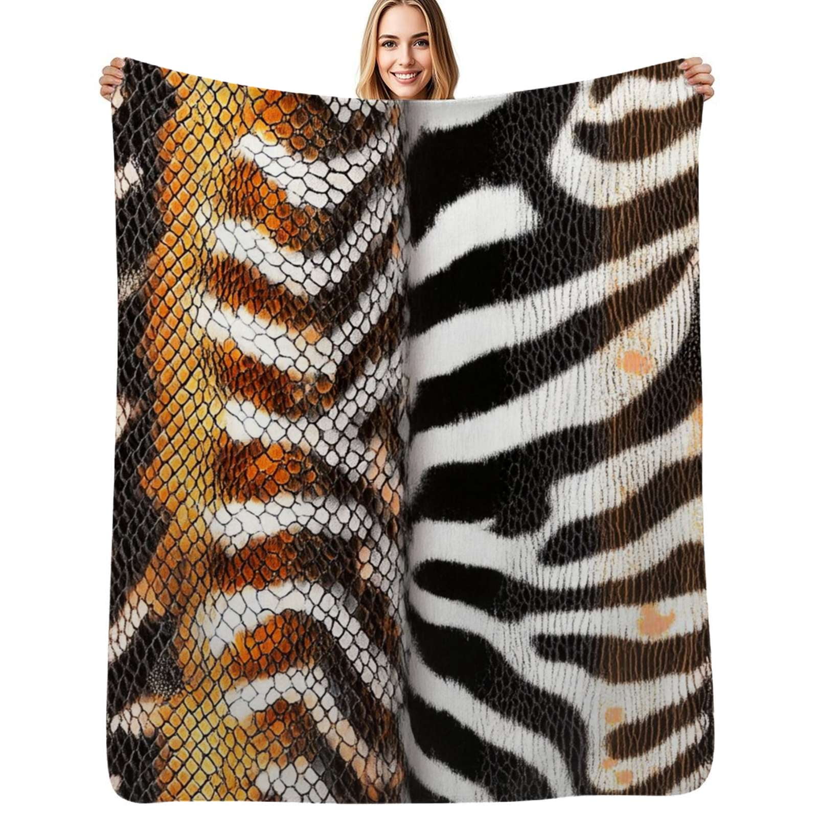 Animal print textile patterns Flannel Blanket Warm Soft Bedding Throws ...