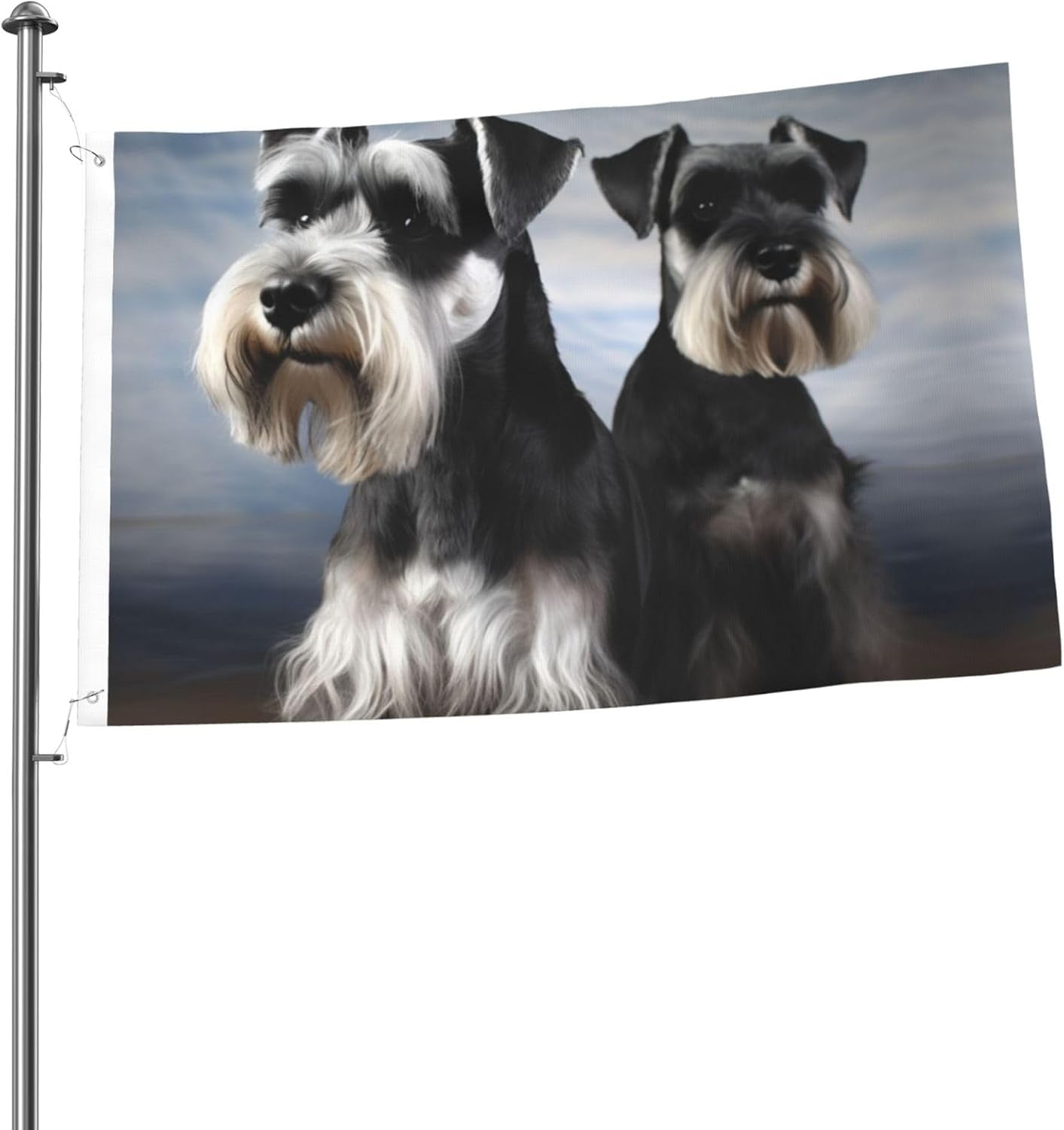 Animal schnauzer dog Garden Flags Holiday Banner with Brass Grommets ...