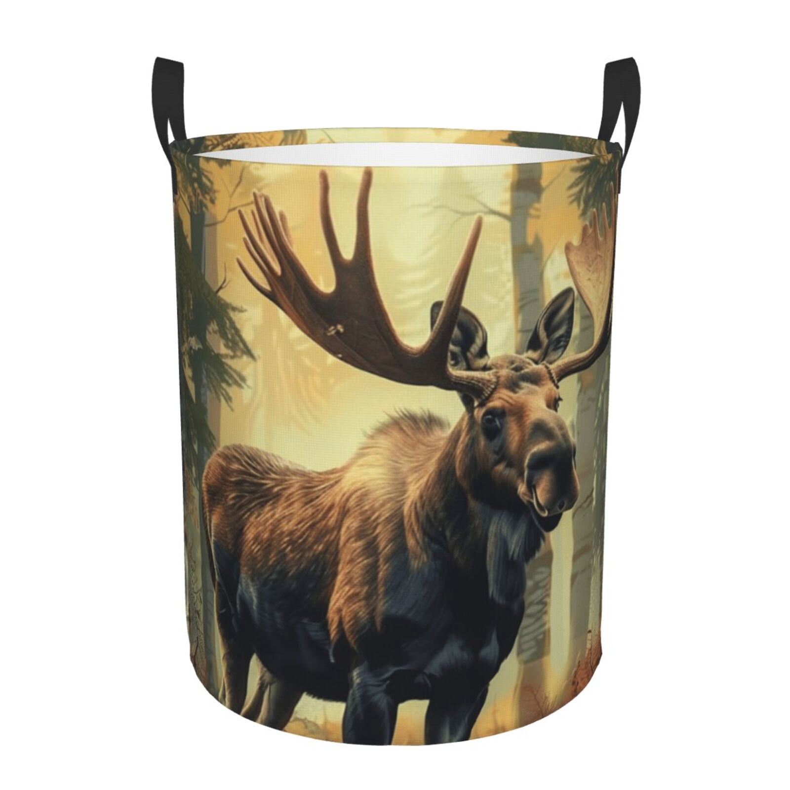 Animal walking Circular laundry basket, dirty clothes basket with ...