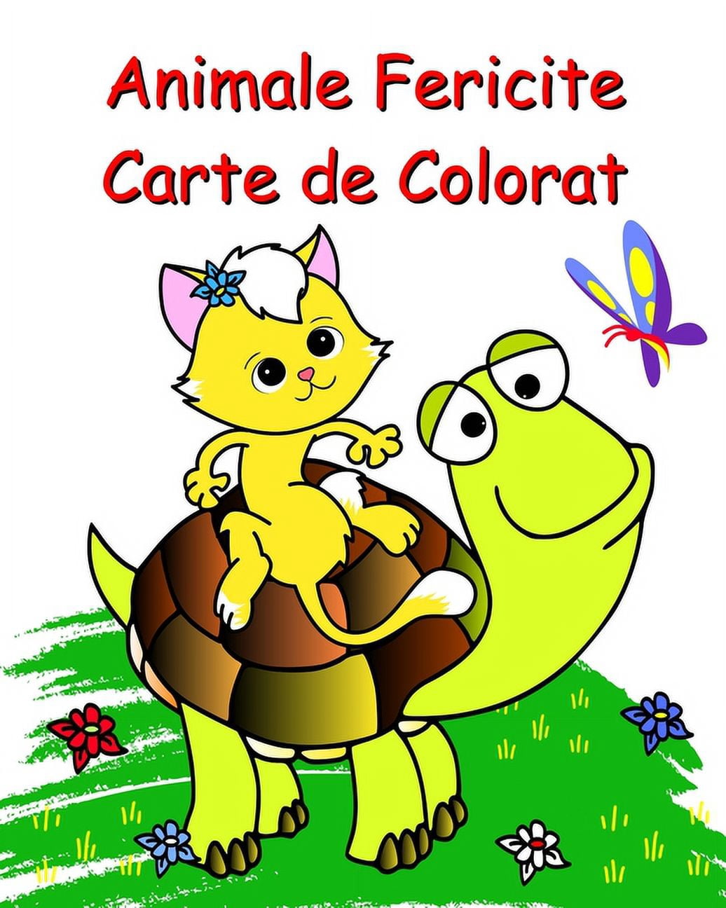 Animale Fericite Carte de Colorat: Pagini frumoase de colorat usor ...