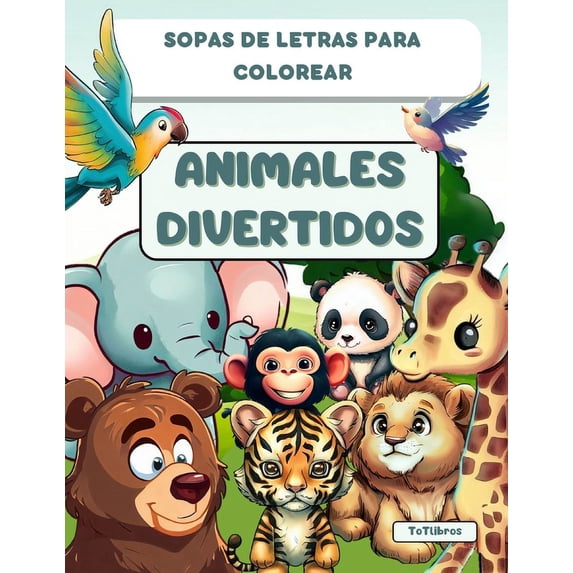 Animales Divertidos - Pinta y colorea sopas de letras: Pinta y colorea ...