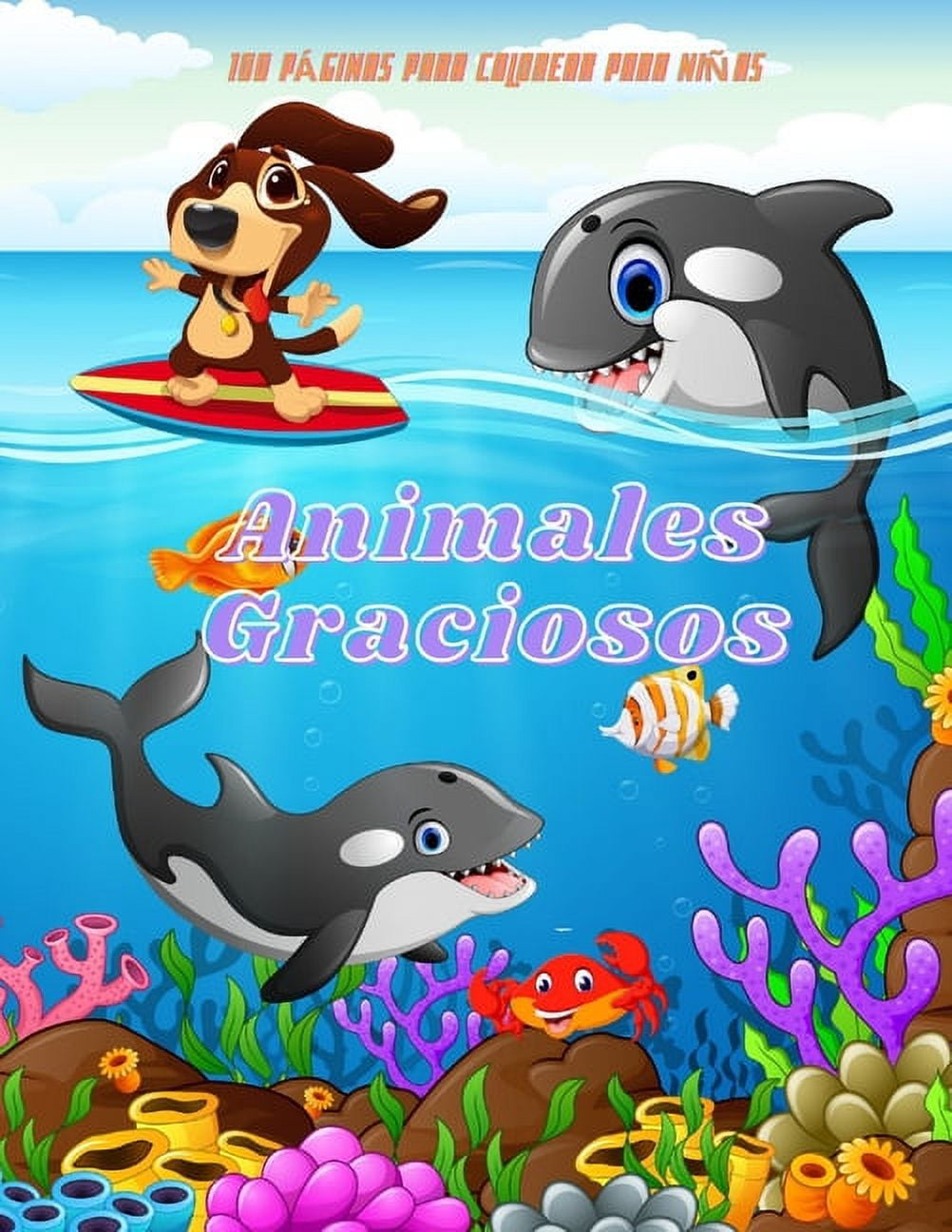 Animales Graciosos - 100 P?GINAS PARA COLOREAR PARA NI?AS: Libros de ...